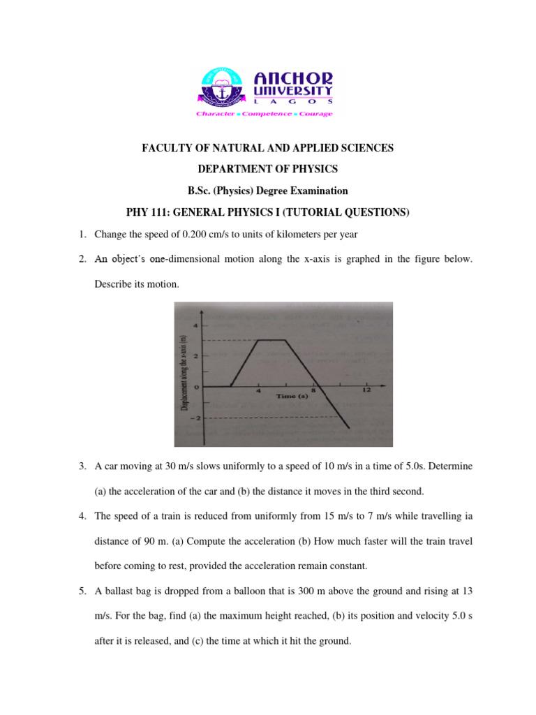 Physics Questions | PDF | Force | Acceleration