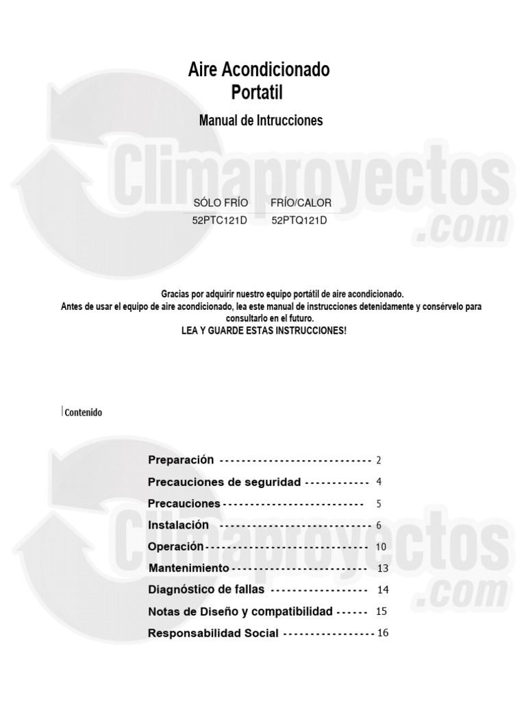 Manual de Usuario 52PTQ121D CP Compressed | PDF | Residuos | Enchufes y tomas de corriente alterna