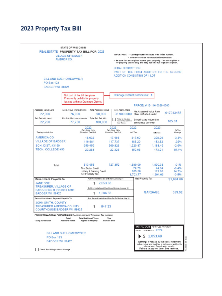 2023 Property Tax Bill Overview | PDF | Taxes | Property Tax