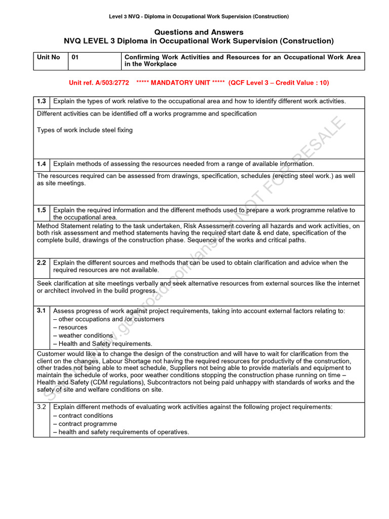 2019 Portfolio NVQ Level 3 Completed | PDF | Occupational Safety And Health | Safety
