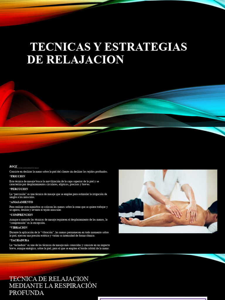 Tecnicas y Estrategias de Relajacion 2 | PDF | Masaje | Respiración