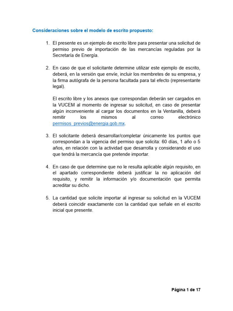 Ejemplo Escrito Libre Solicitud de Importacion | PDF | Logística | aduana