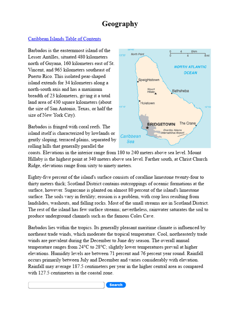 Barbados - Geography | PDF