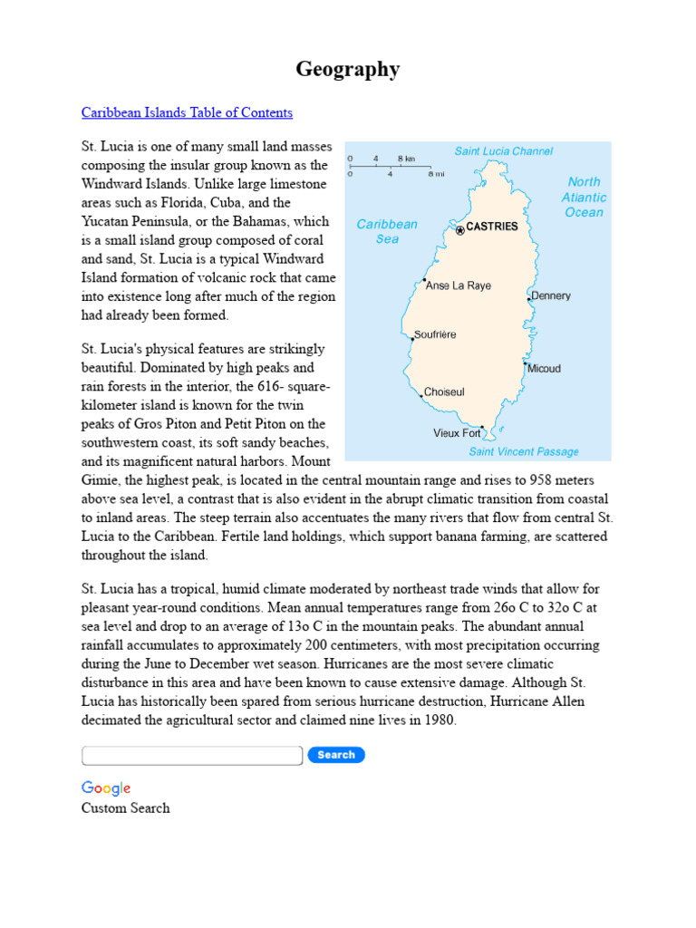 St. Lucia - Geography | PDF