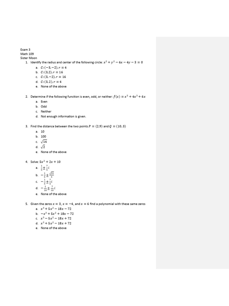 Exam 03 Winter 2024 - 8 | PDF | Function (Mathematics) | Functions And Mappings