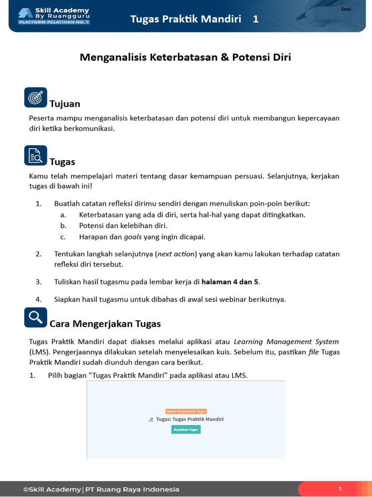 TPM 1 Menganalisis Keterbatasan & Potensi Diri - [MUHAIMIN] | PDF