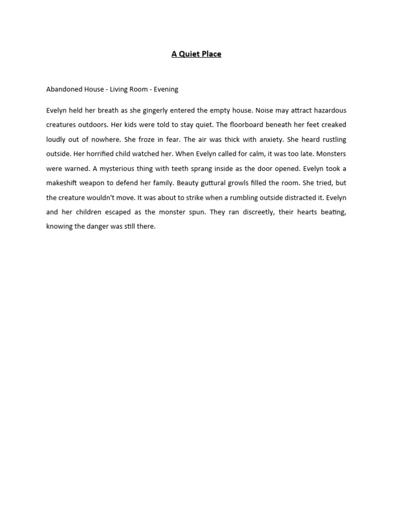 A Quiet Place | PDF