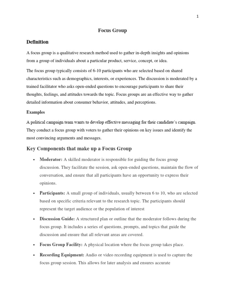 Focus Group | PDF | Focus Group | Science
