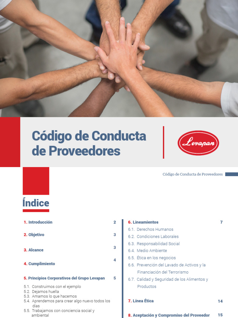 Codigo_Conducta_Proveedores | PDF | Derecho laboral | Cadena de suministro