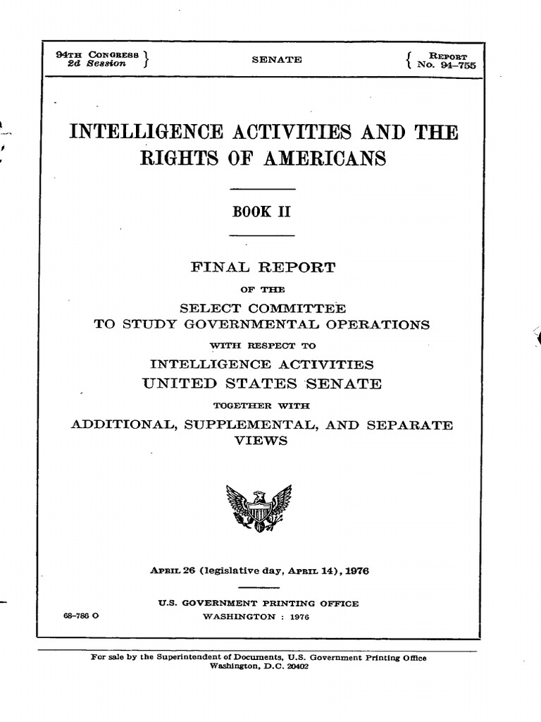 Church_Committee_report_(Book_II) | PDF | Federal Bureau Of ...