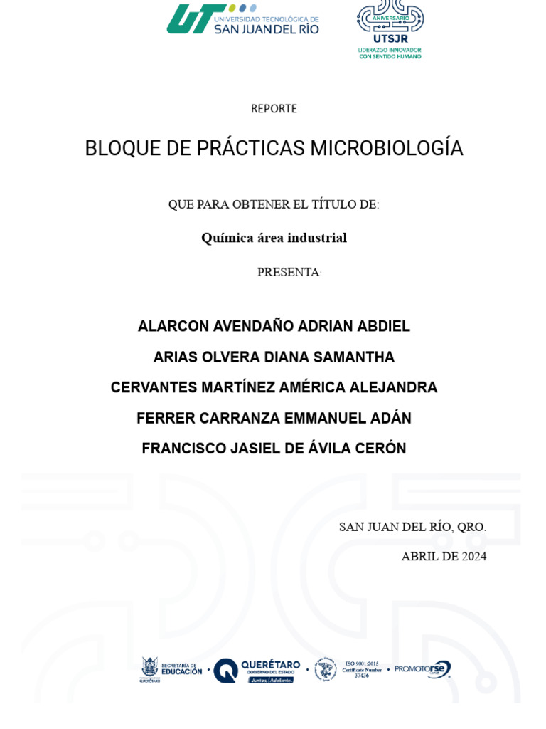 Bloque de Prácticas Microbiología | PDF | Esterilización (Microbiología) | Microorganismo