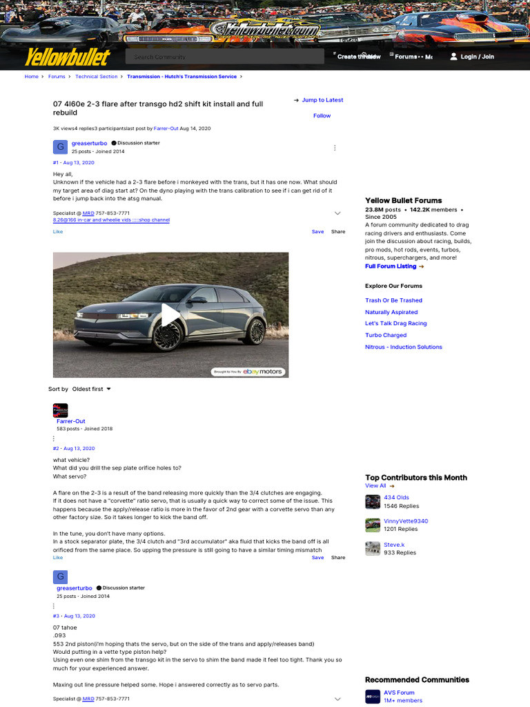 07 4l60e 2-3 Flare After Transgo hd2 Shift Kit Install and Full Rebuild ...