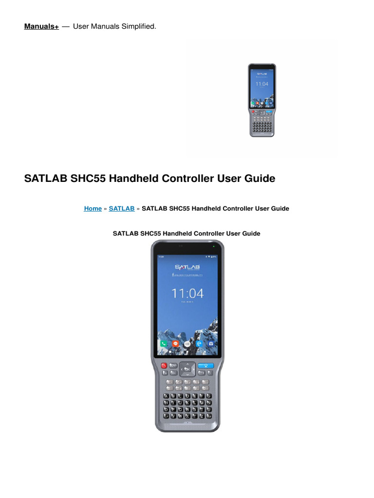 SHC55 Handheld Controller Guide | PDF | Battery Charger | Computer Keyboard