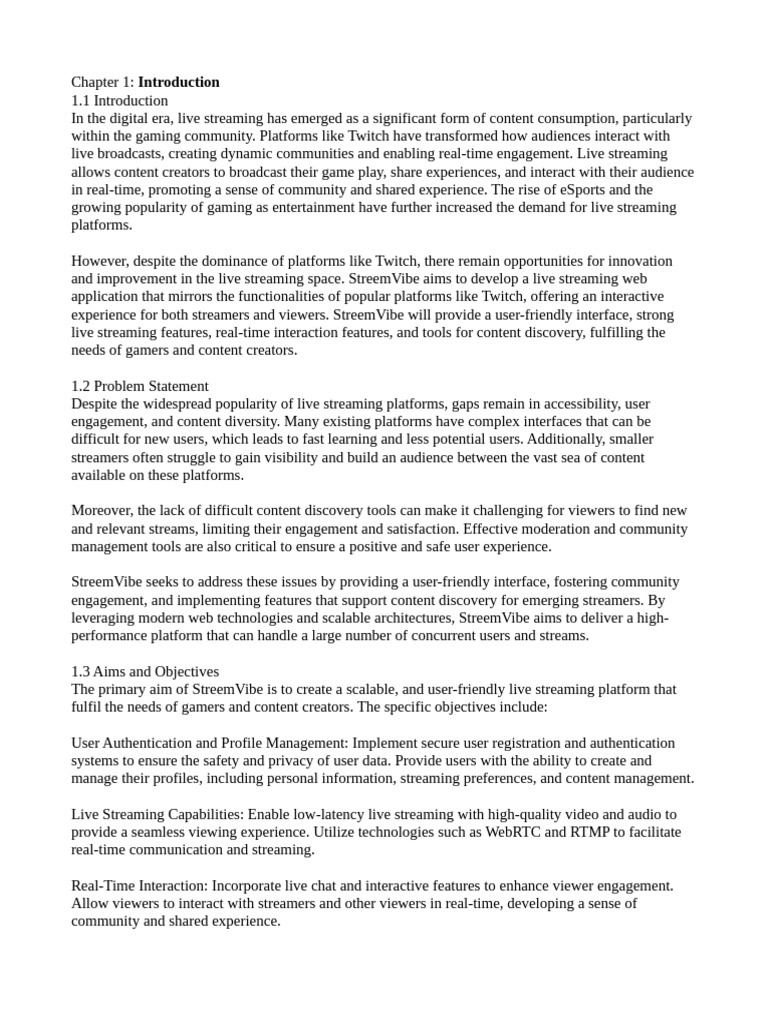 Fyp Documentation | PDF | Streaming Media | Usability Fyp Documentation | PDF | Streaming Media | Usability