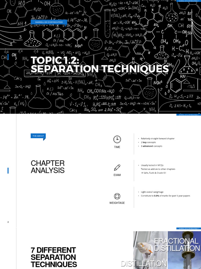 (CHEM CS) Chapter 1.2 - Separation Techniques | PDF | Distillation ...