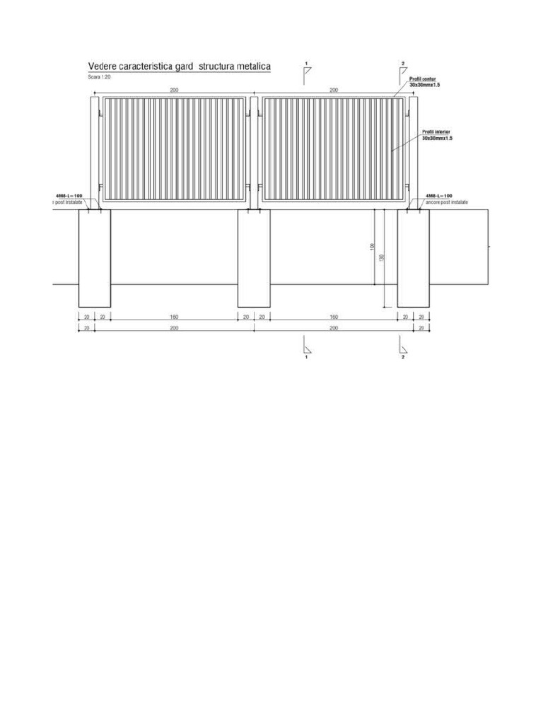 Model Proiect Gard Panouri | PDF