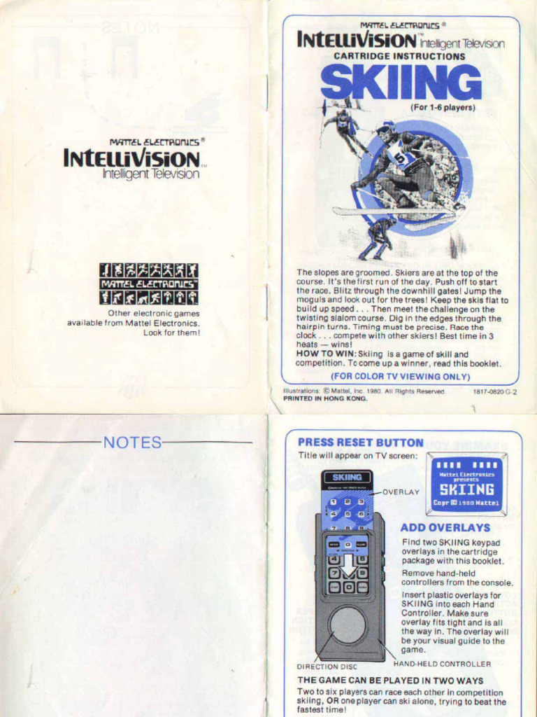 Skiing 1980 Mattel | PDF