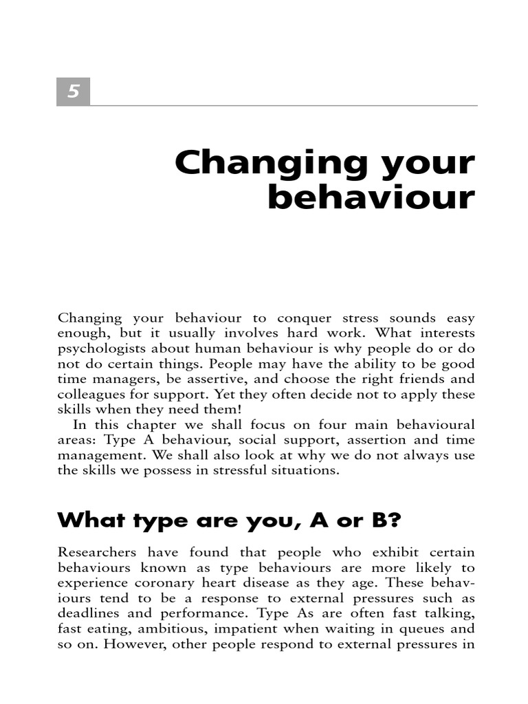 Chapter 05_Changing your behaviour_Assertiveness Training | Download Free PDF | Social Support ...