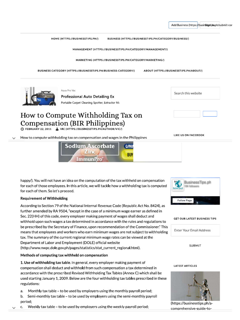 WTax Table | PDF