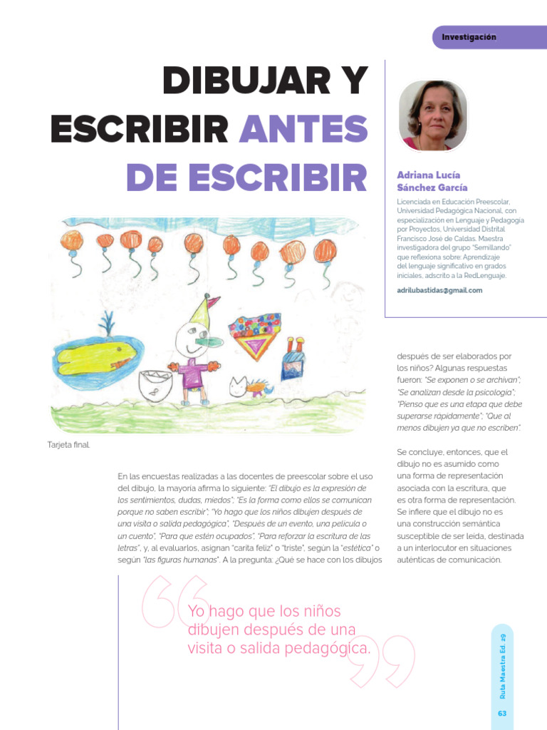 9 Dibujar y Escribir Antes de Escribir | PDF | Dibujo | Educación de la ...