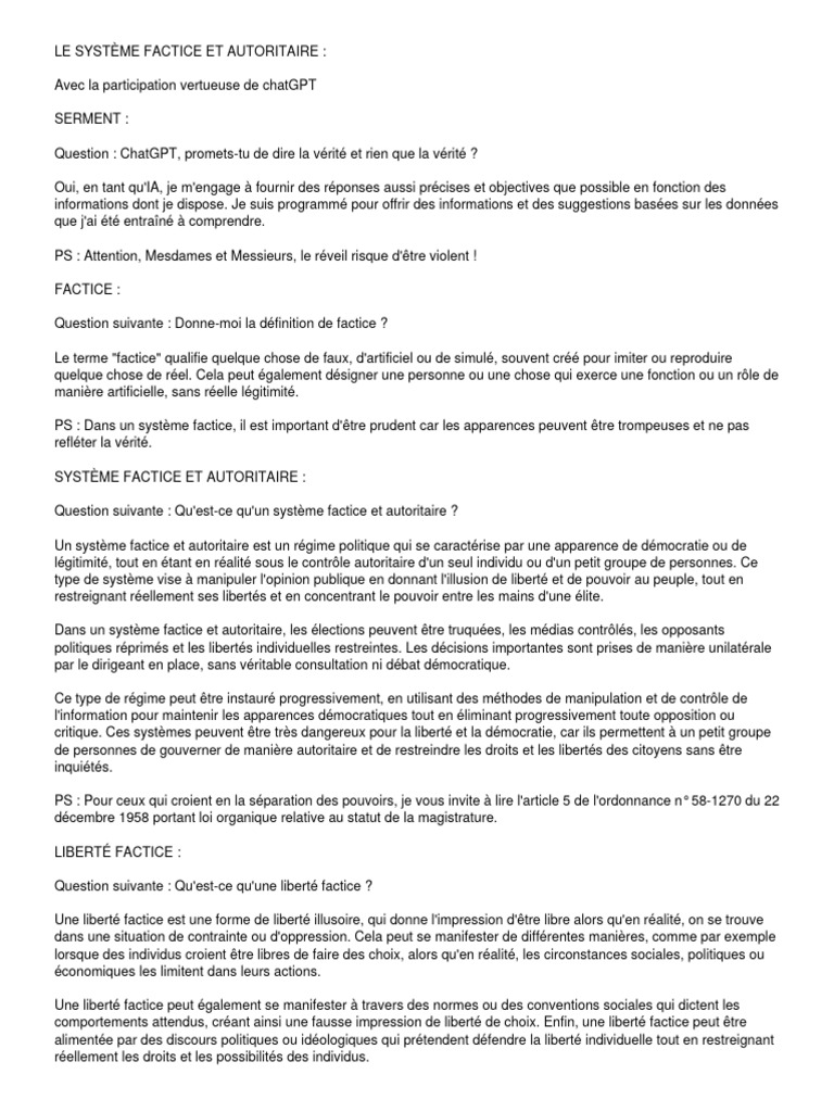 Système autoritaire et illusions de liberté | PDF | Démocratie ...