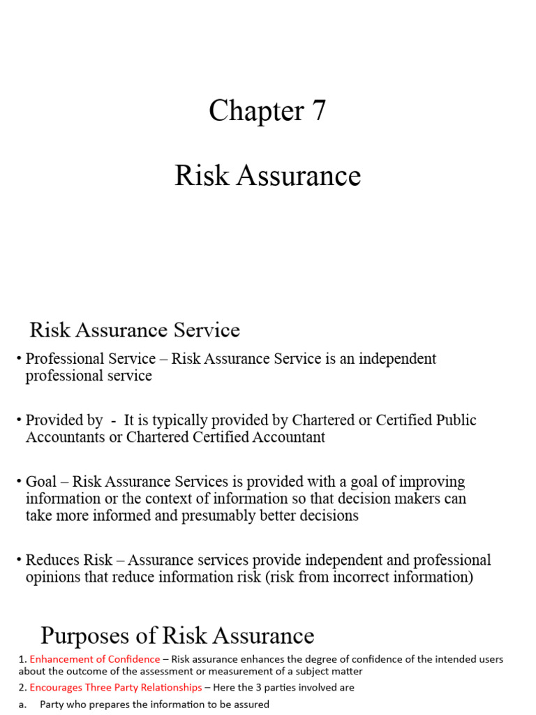Chapter 7. Risk Assurance | PDF | Audit | Risk