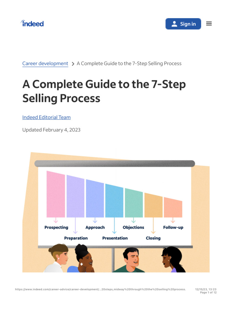 A Complete Guide To The 7-Step Selling Process | PDF | Sales | Economies