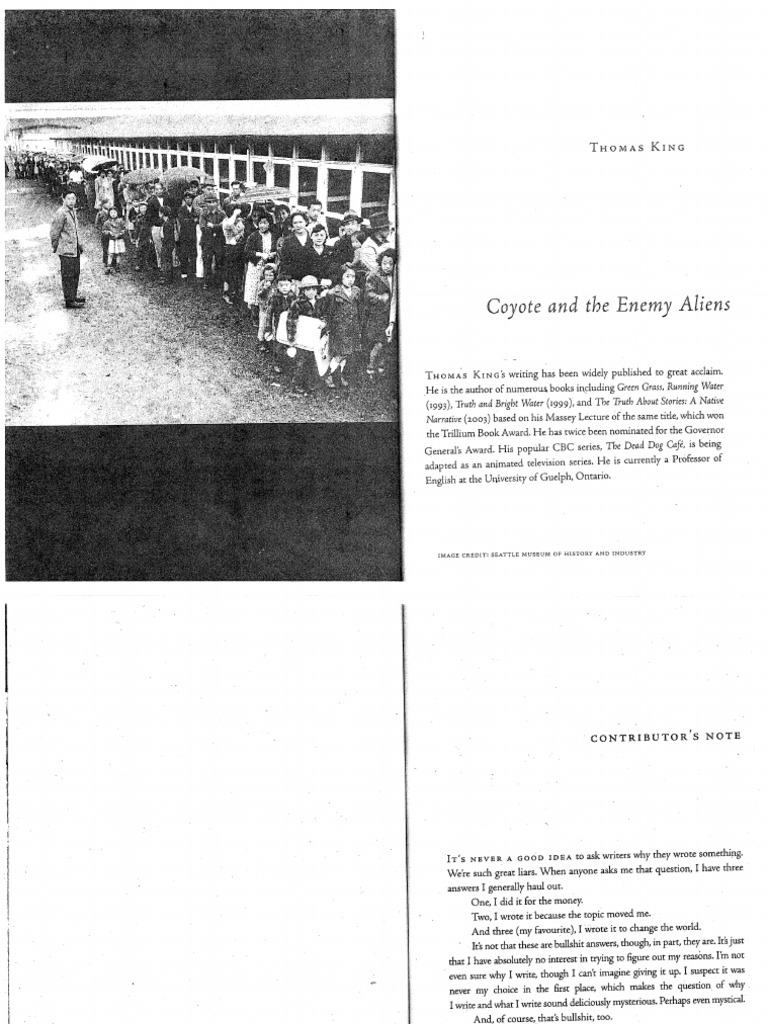 Coyote and the Enemy Aliens | PDF