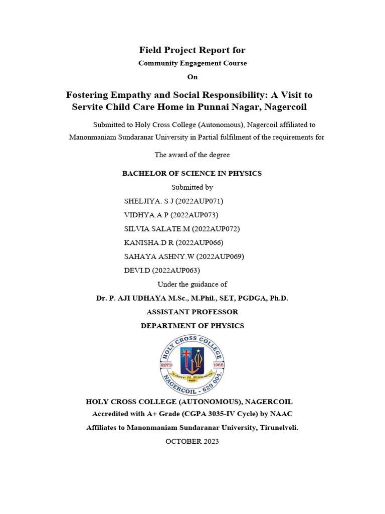 CEC Report Final | PDF | Child Care | Science