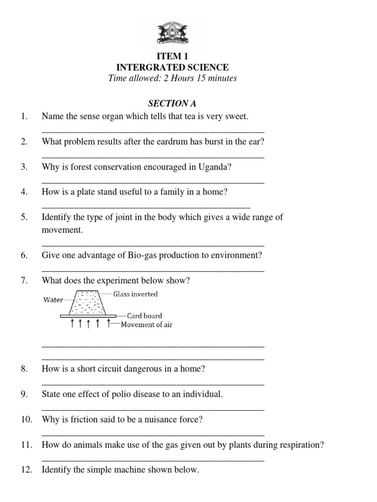 Primary Seven Pre-Ple Set I Examination 2023 Science | PDF | Vaccines ...