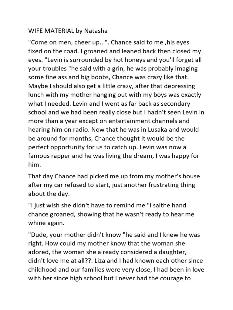Wife Material by Natasha | PDF