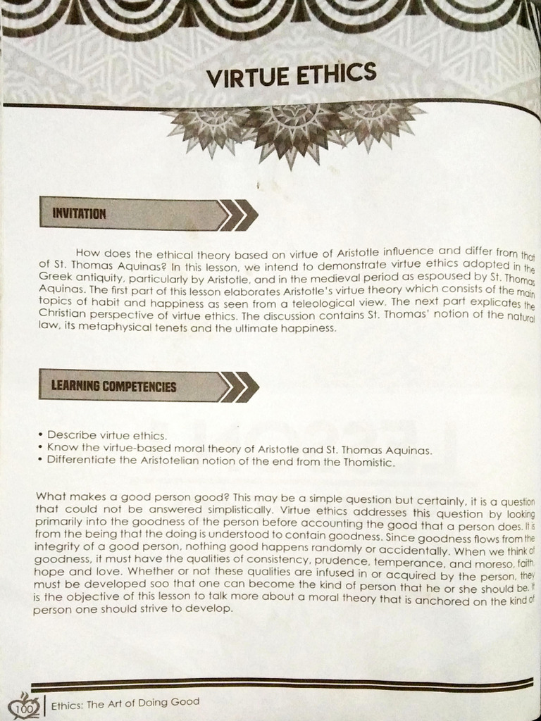 2.5.1 Virtue Ethics | PDF | Virtue | Virtue Ethics