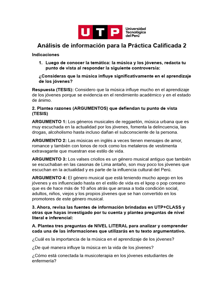 Semana 13 Tarea - Aplicación del planteamiento de preguntas como ... Semana 13 Tarea - Aplicación del planteamiento de preguntas como ...