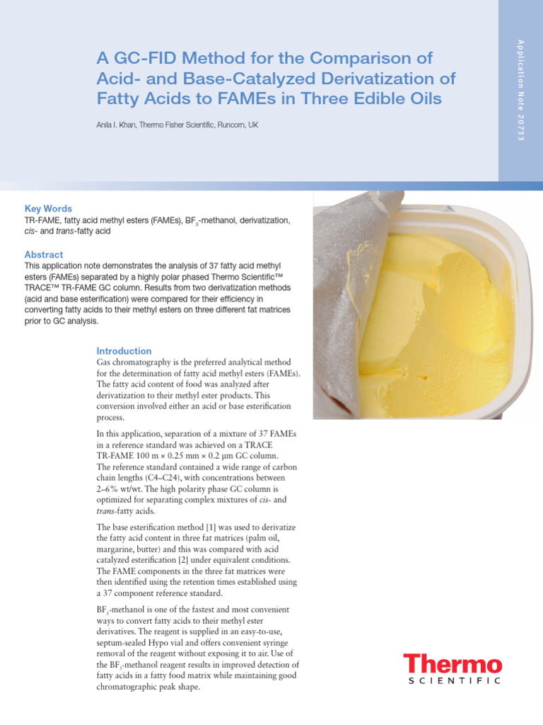 GC FID FAMEs Oils 37FAME | PDF | Gas Chromatography | Ester