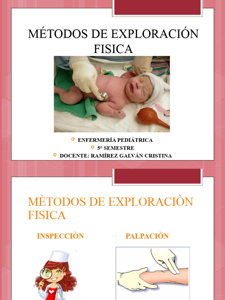 MÉTODOS DE EXPLORACIÓN FISICA | Descargar gratis PDF | Especialidades Medicas | Medicina CLINICA