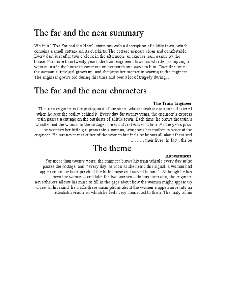 The Far and The Near Summary | PDF