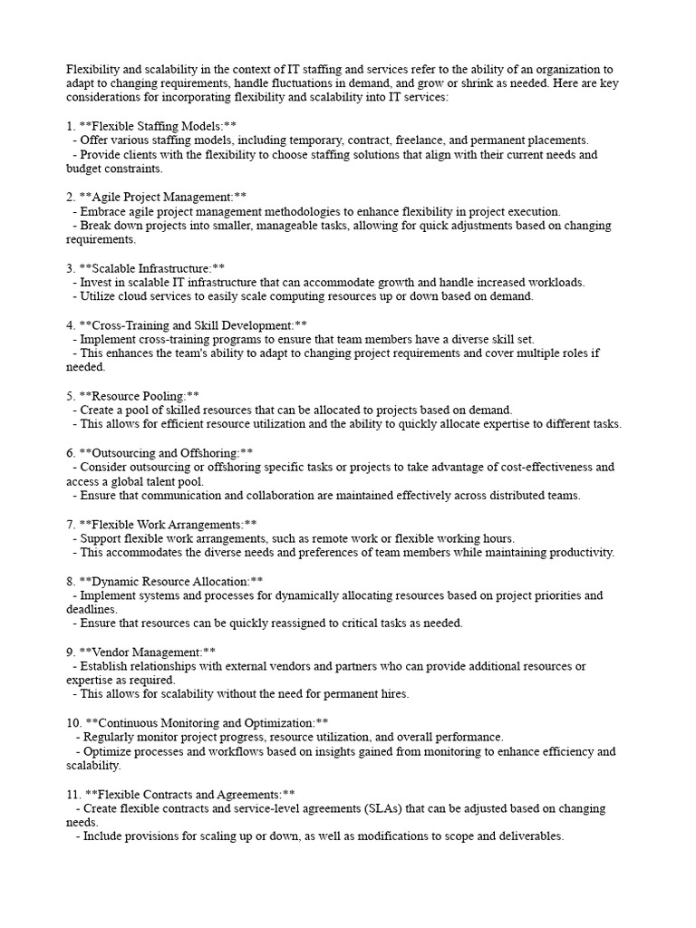 IT Staffing: Flexibility and Scalability Guide | PDF | Scalability ...