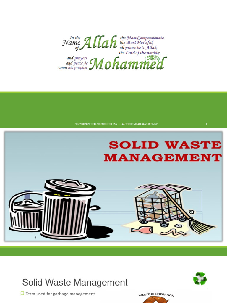 1.6- Solid Waste Management | Download Free PDF | Waste | Municipal Solid Waste