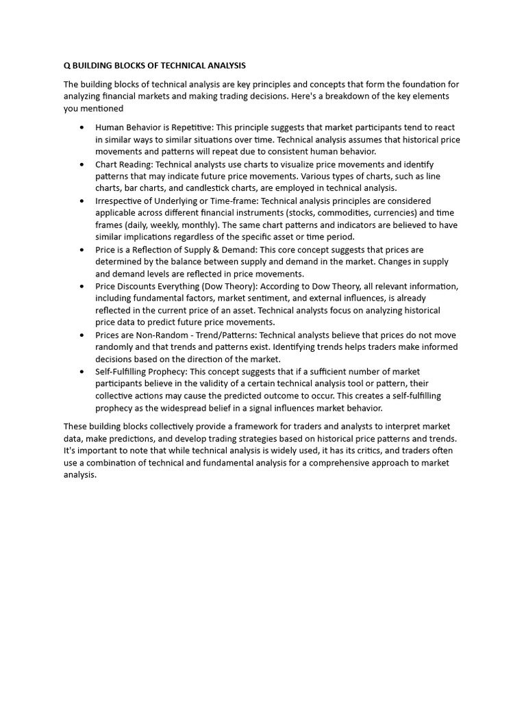 Technical Analysis Pdf Technical Analysis Market Trend