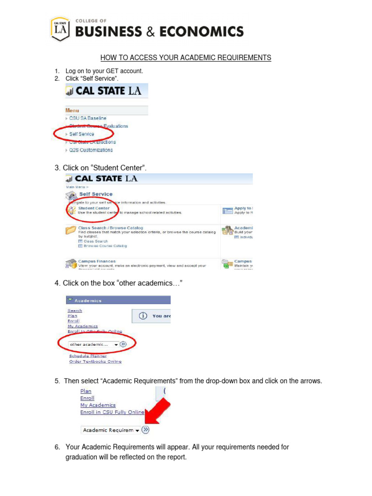 How To Access Your Academic Requirements | PDF