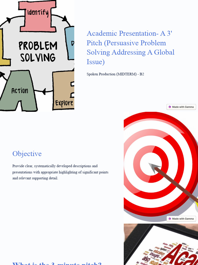 A 3 Pitch Presentation Addressing A Global Issue | PDF | Word | Linguistics