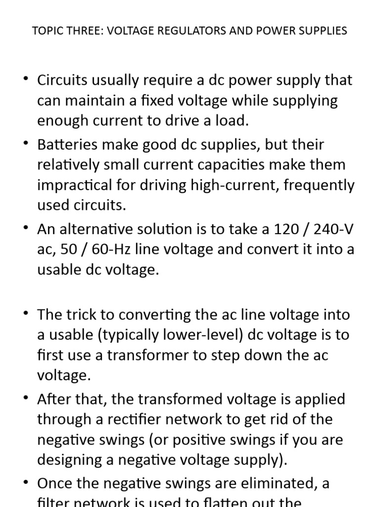 Voltage Regulators & Power Supplies Guide | PDF | Power Supply ...