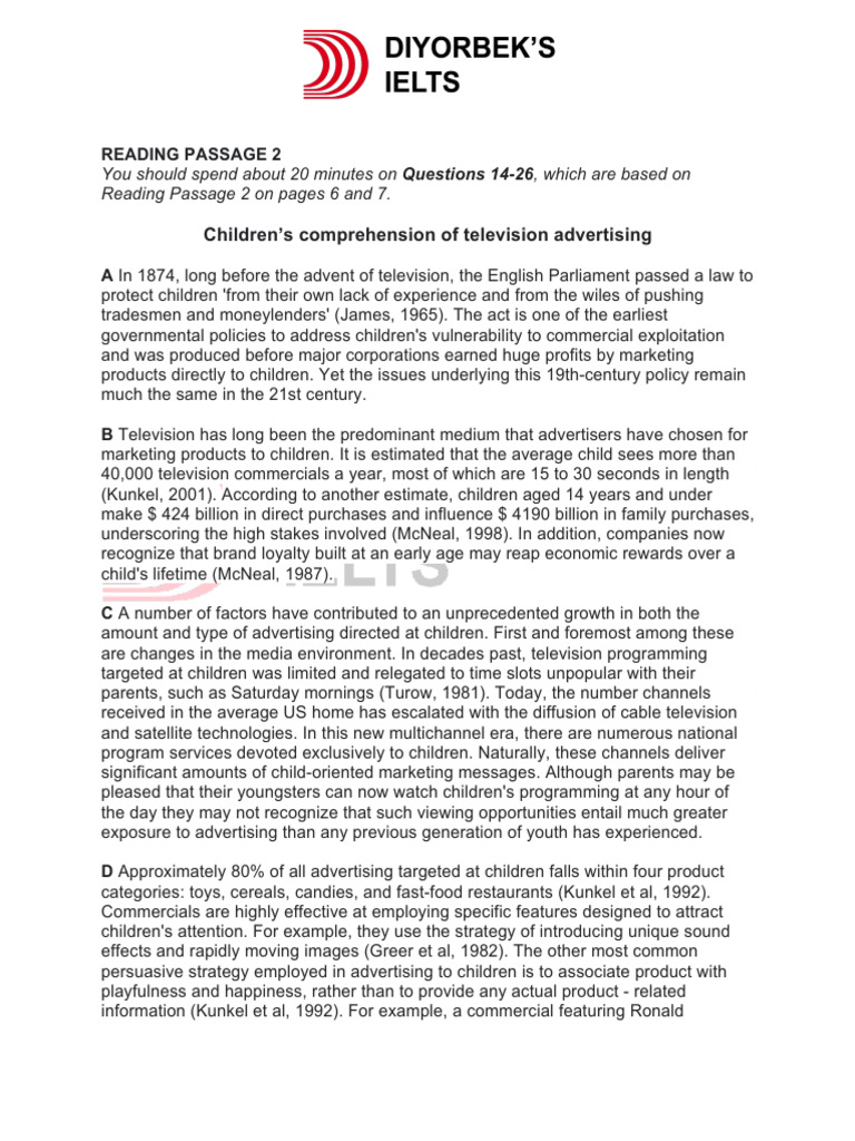 DAY 2 - PASSAGE | Download Free PDF | Advertising | Television Advertisement