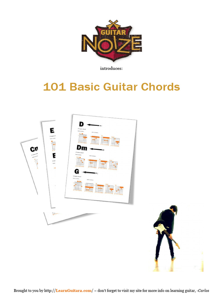 101 Basic Guitar Chords Pdf Guitars Chord Music