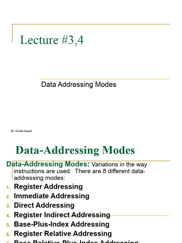 l3 Data Addressing | PDF | Computing | Computer Architecture
