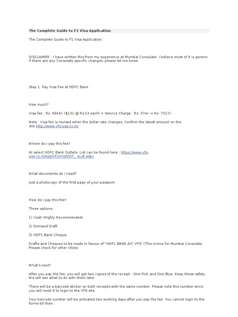 The Complete Guide To F1 Visa Application | PDF | Travel Visa | Passport
