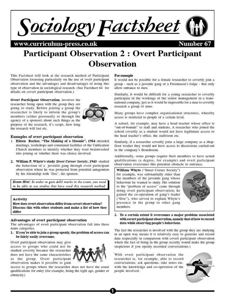 67 Overt Observation | PDF | Behavior | Experience