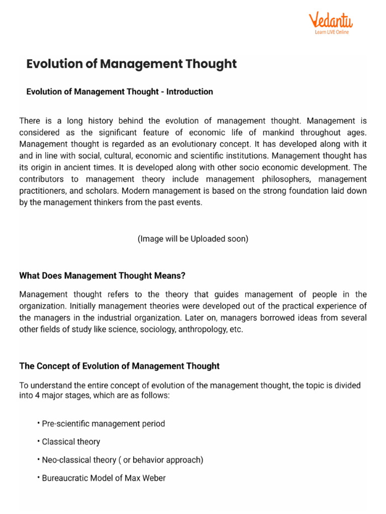 Evolution of Management Thought | PDF