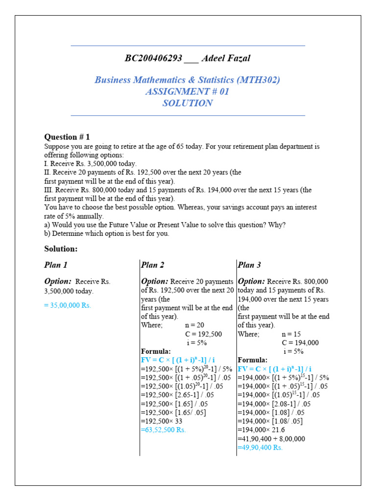 mth302 01 | PDF | Drink | Money