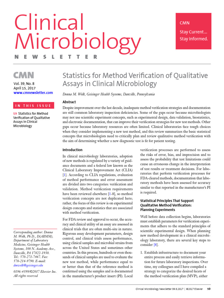 Microbiology Method Verification Guide | PDF | Statistics | Standard Deviation